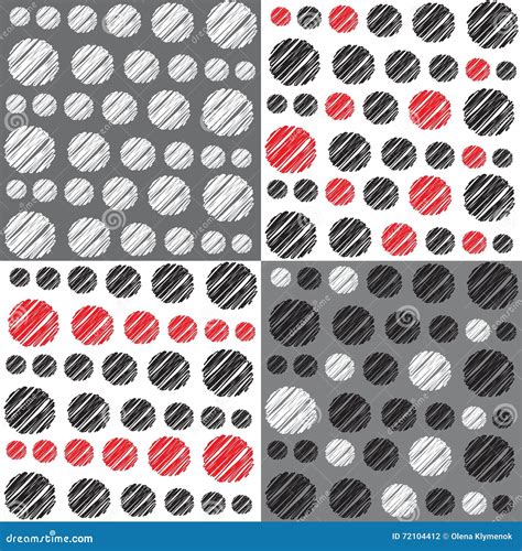 Set Of Seamless Ring Patterns Stock Vector Illustration Of Decorative Concept 72104412
