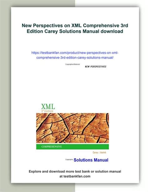 New Perspectives On Xml Comprehensive 3rd Edition Carey Solutions