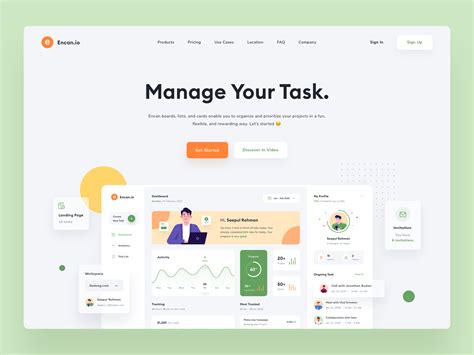 Task Management Landing Page By Saepul Rohman