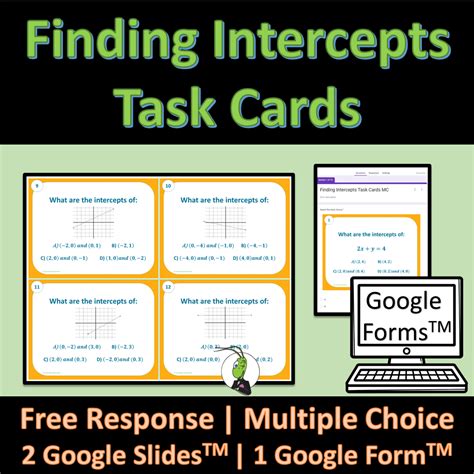 Intercepts From A Linear Graph And Standard Form Algebra Task Cards Google Made By Teachers