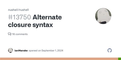 Alternate Closure Syntax · Issue 13750 · Nushellnushell · Github