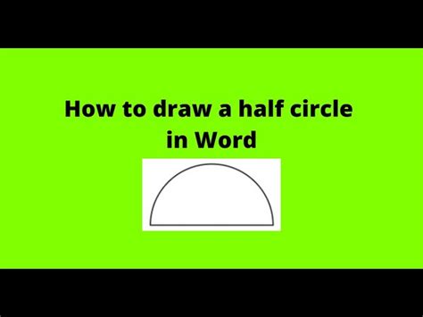How To Draw Quarter Circle In Word