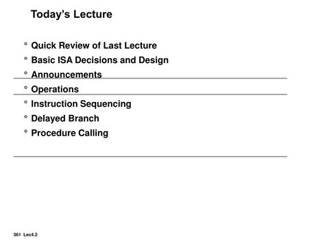 Ppt Ece 361 Computer Architecture Lecture 4 Mips Instruction Set