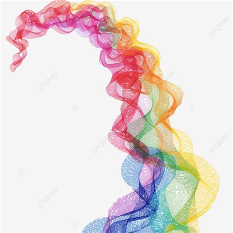 하늘에 물결 모양의 무지개 흔적 무지개 화려한 자취 Png 일러스트 및 이미지 에 대한 무료 다운로드 Pngtree