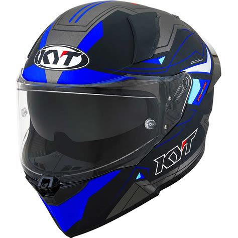 Kyt R2r Led Matt Black Blue Full Face Motorcycle Helmet For Sale Online