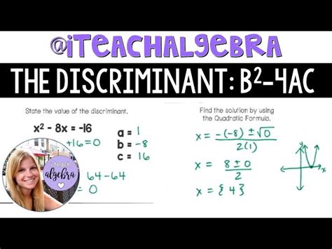 Discriminant Formula Algebra Discriminant Formula Algebra