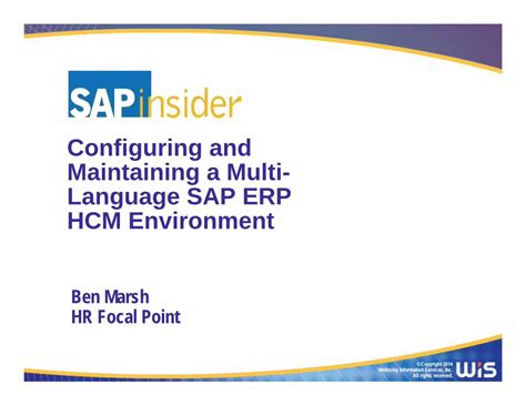 Pdf Configuring And Maintaining A Multi Language Sap Erp Static1