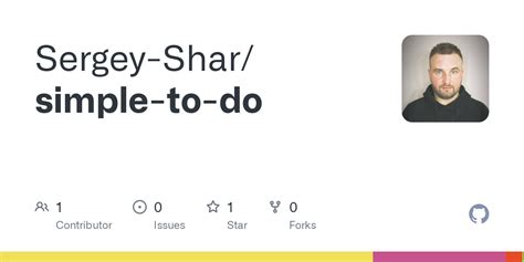 Github Sergey Sharsimple To Do