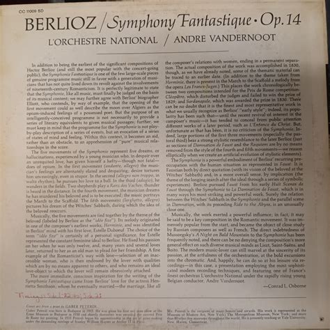 Command Classics Cc 11009 Sd Berlioz Symphony Fantastique Vandernoot Exvg Ebay