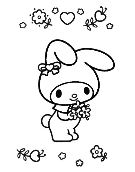 ♣색칠공부♣귀여운 토끼 캐릭터 마이 멜로디 Vol 1 네이버 블로그