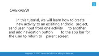 Create New Android Activity PPT