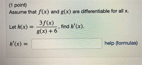 solved 1 point given f x 8x 9 find f x f x help