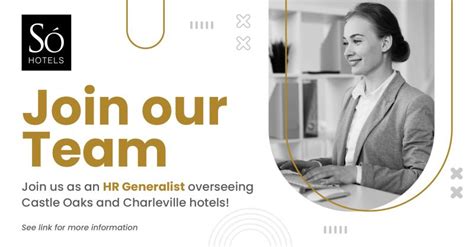 Jobopportunity Hrgeneralist Hospitalitycareers Sóhotels Charlevilleparkhotel