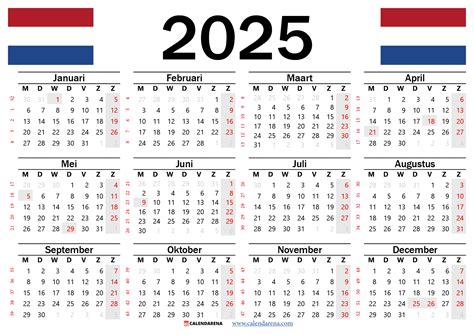 Kalender 2025 Nederland Esma Odille