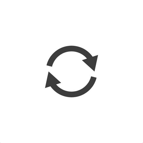 Vector Sign Of The Rotation Symbol Is Isolated On A White Background Rotation Icon Color