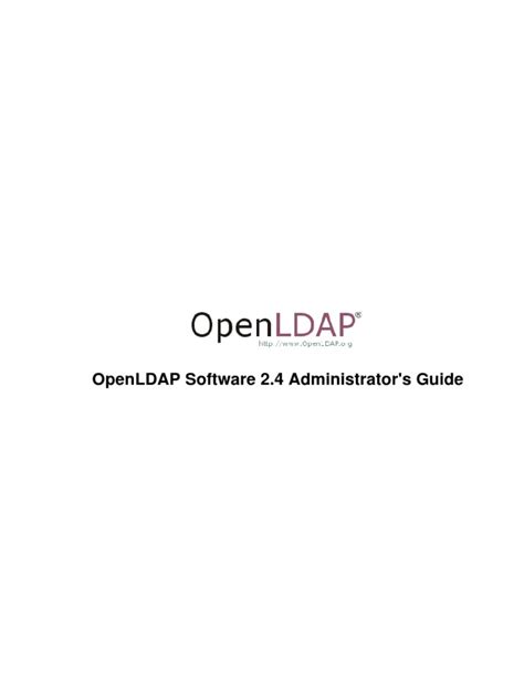 Openldap Admin Guide Pdf