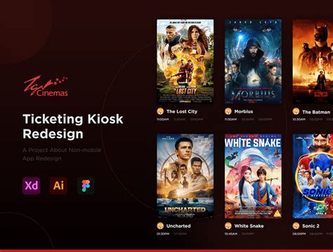 cinema ticketing kiosk ui ux redesign behance