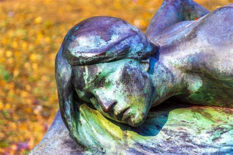 Naked Woman Statue Sculpture Figure Monument Fountain In Mexico City Editorial Stock Image