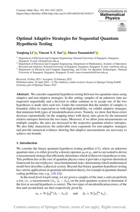 optimal adaptive strategies for sequential quantum hypothesis testing
