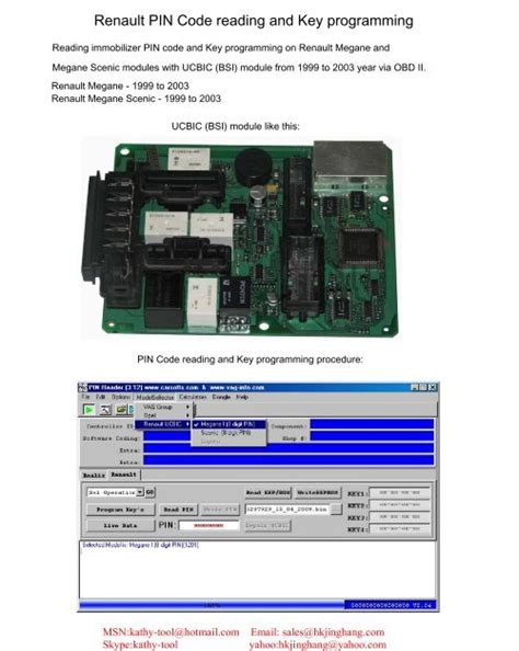 Renault PIN Code Reading And Key Programming