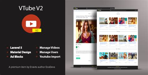 vtube v2 video hosting and sharing script ecodevs market