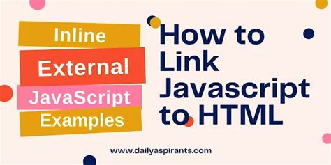 How To Link Javascript To Html