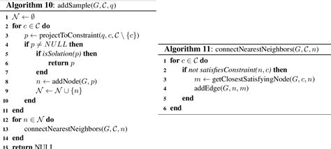 Table 81 From Constrained Manipulation Planning Semantic Scholar