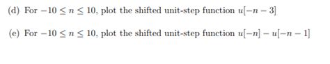 Solved Use MATLAB Builtin Function Stem To Plot The Chegg
