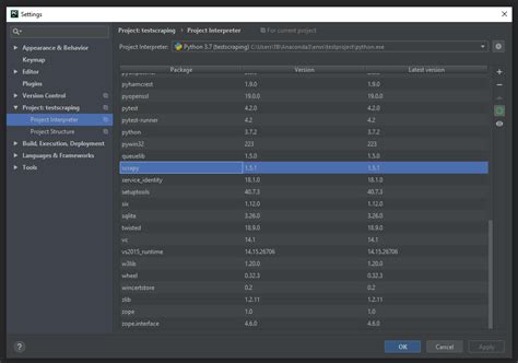 Running Scrapy Conda Configuration Throws Error But Running In Anaconda Terminal Doesnt