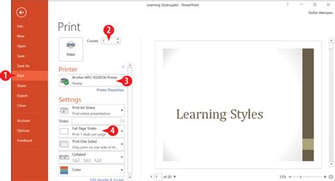 how to print handouts of your powerpoint 2016 presentation dummies