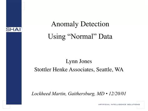 Ppt Anomaly Detection Using “normal” Data Powerpoint Presentation