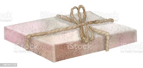 고립된 배경에 리본이 있는 욕실용 비누 스파 디자인을 위한 화장품의 손으로 그린 수채화 그림 목욕을위한 생태 제품의 다채로운 그림이 이완됩니다 라베 스케치 0명에 대한 스톡