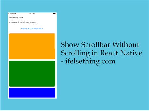 Show Or Hide Scrollbar Of React Native Scrollview