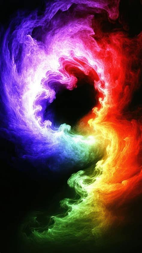 A Vibrant Swirl Of Colors Creating A Mesmerizing Abstract Design Stock Illustration