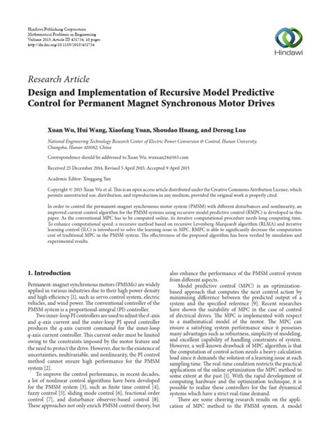 design and implementation of recursive model predictive control for