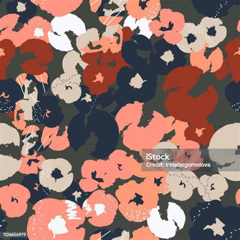 추상 회화 보편적인 자유 꽃 완벽 한 패턴입니다 배경 카드 배너 포스터 표지 초대장 직물 머리글 또는 안내 책자에 대 한 그래픽 디자인 추상적인에 대한 스톡 벡터 아트 및