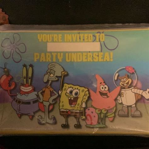 Spongebob Party Invites 22 Count Spongebob Party Spongebob Squarepants Party Spongebob