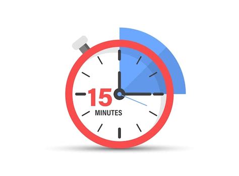 Premium Vector 15 Minutes On Stopwatch Icon In Flat Style Clock Face Timer Vector Illustration