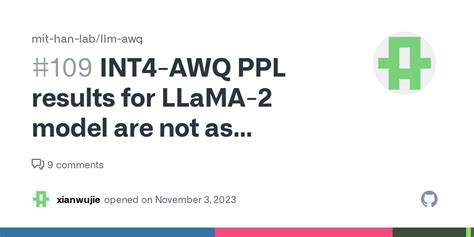 INT AWQ PPL Results For LLaMA Model Are Not As Expected Issue Mit Han Lab Llm Awq