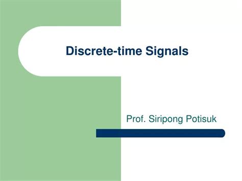 PPT Discrete Time Signals PowerPoint Presentation Free Download ID