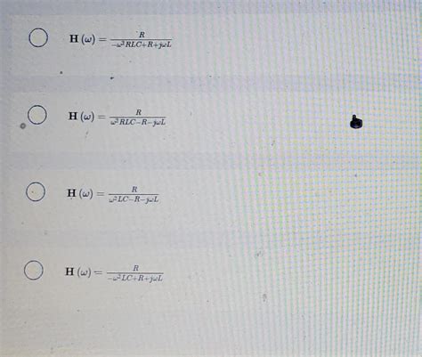 Solved Identify The Correct Transfer Function H S V Of