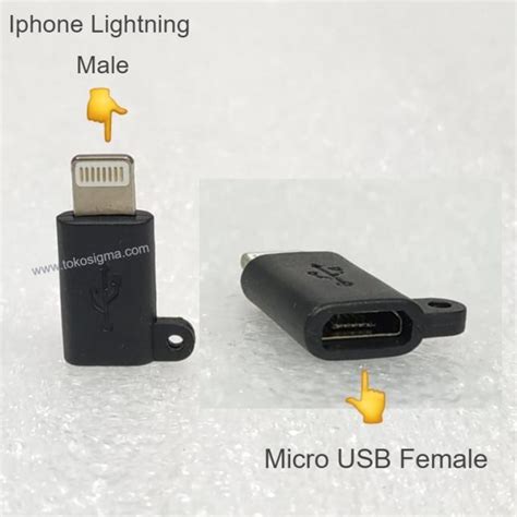 Jual Adapter Converter Lightning Iphone Apple Male To Micro Usb Female Port Shopee Indonesia