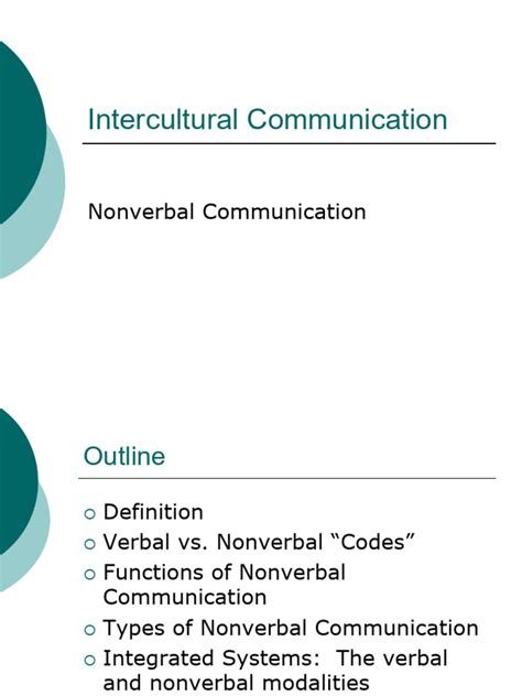 Nonverbal Communication Lecture Slides Pdf Nonverbal Communication Communication