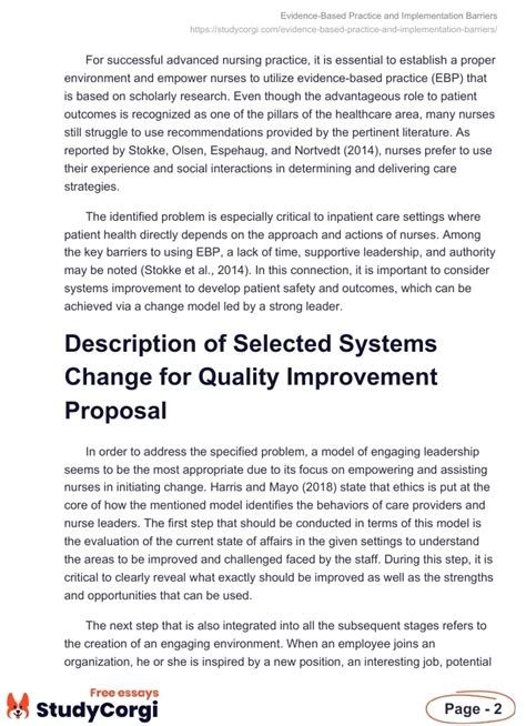 Overcoming Barriers in Evidence-Based Nursing Practices | Free Essay Example