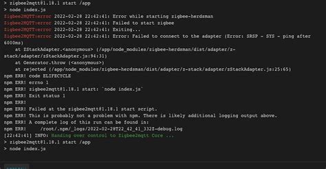 Solved Problem Installing Sonoff Zigbee Dongle 30 With Mosquito Zigbee2mqtt Error Wrong