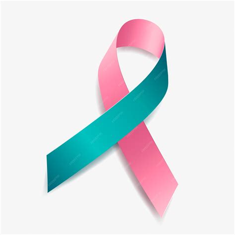 Pink And Teal Ribbon Awareness Brca1 Breast Cancer Ovarian And
