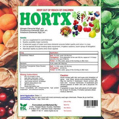 Hortx Bsl Group Ltd Nz High Quality Fertilisers