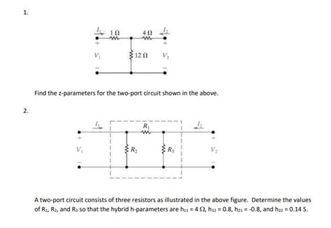 solved 1 1 4 122 v2 find the z parameters for the