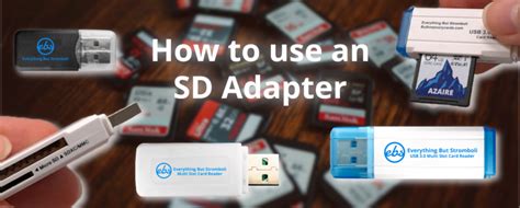 how to use an sd adapter with pictures