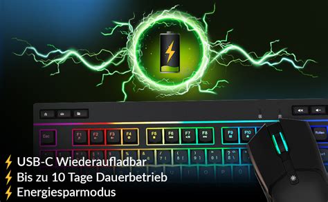 Klim Duo Neu 2023 Tastatur Maus Set Kabellos Kompakt Robust